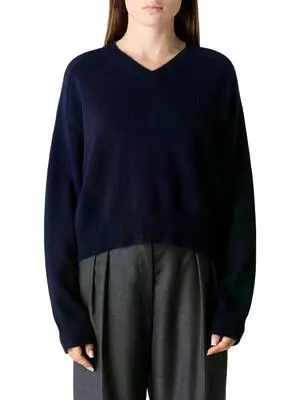 Loulou De Saison Anzor V-neck Sweater - Blue