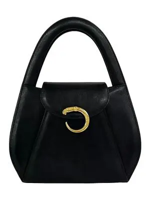 Cartier 20th Century Leather Panthere Handbag - Black