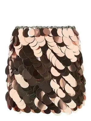 Rabanne Sparkle Discs Sequin-embellished Skirt - Pink