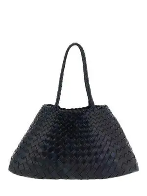 Dragon Diffusion Big Santa Croce Woven Shoulder Bag - Blue