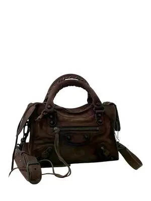 Balenciaga Le City Gag Mini In Light Espresso Brown
