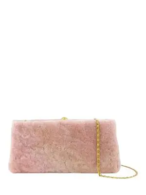 BY MALENE BIRGER Ellon Shearling Clutch Bag - Pink