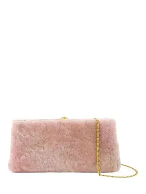 BY MALENE BIRGER Ellon Shearling Clutch Bag - Pink