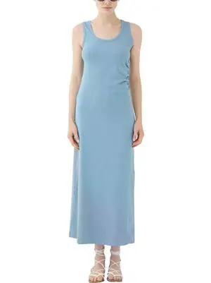 ELEH Scoop-neck Midi Dress - Blue