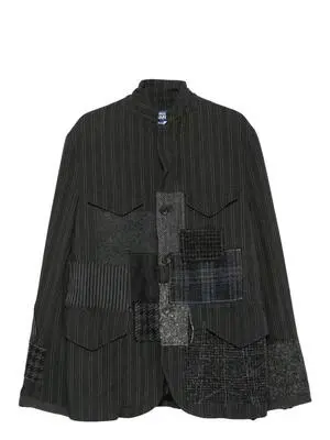 Junya Watanabe Patchwork Pinstripe Jacket Grey