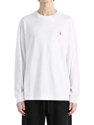 Polo Ralph Lauren Logo-embroidered Long-sleeve T-shirt - White