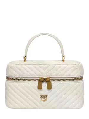 PINKO Small Beauty Case With Shoulder Strap Chevron-nappa