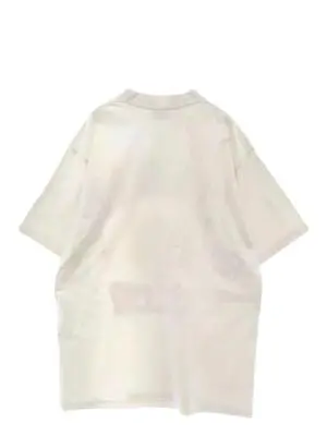 Balenciaga College Crest Logo-print T-shirt - Neutrals