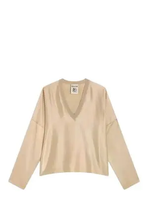 SEMICOUTURE Elmond V-neck Sweater - Neutrals