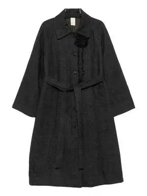 SOH Check-pattern Belted Coat
