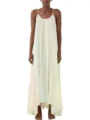 ELEH Striped Tiered Dress - Neutrals