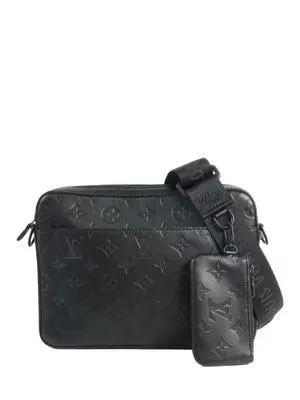 LOUIS VUITTON Trio Messenger Monogram Shadow Messenger Bag - Black