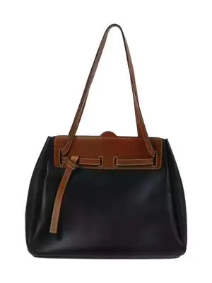 Loewe Lazo Leather Tote Bag Black