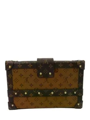 LOUIS VUITTON Petite Malle Monogram Reverse Clutch Bag - Brown