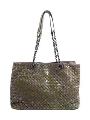 BOTTEGA VENETA Intrecciato Lambskin Shoulder Bag