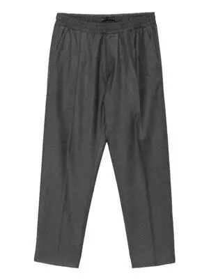 LOW BRAND Tokio Elasticated-waistband Pressed-crease Trousers - Grey