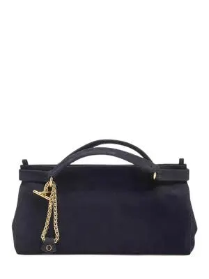 Orciani Small Virgo Chain-detail Suede Tote Bag - Blue