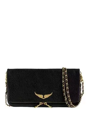 Zadig&Voltaire Rock Soft Wild Clutch - Black