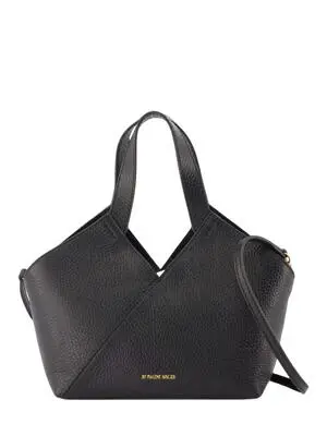 BY MALENE BIRGER Lulle Grained Leather Tote Bag - Black