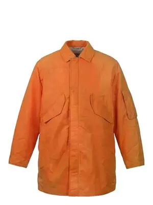 Valentino Garavani Concealed-fastening Pocket-detail Coat - Orange