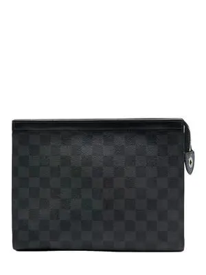 LOUIS VUITTON 2019 Damier Graphite Pochette Voyage Mm Clutch Bag - Black