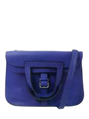 Hermès Mini Halzan Shoulder Bag Blue