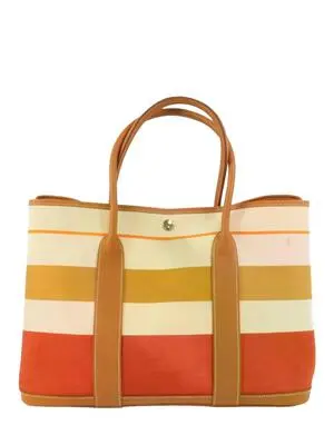 Hermès Garden Party Pm Canvas Tote Bag Brown