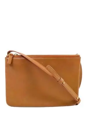 Celine Trio Leather Shoulder Bag - Brown