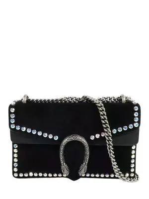 Gucci Dionysus Crystal-embellished Shoulder Bag - Black