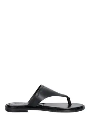 Marc O'polo Logo-debossed Leather Sandals - Black