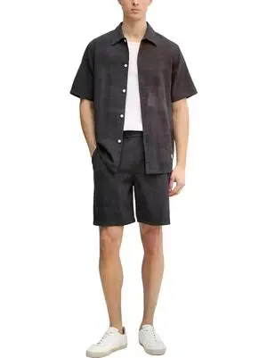 Marc O'polo Waffle-knit Drawstring Shorts - Grey