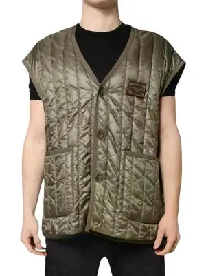 DOLCE & GABBANA Logo-plaque Quilted Gilet