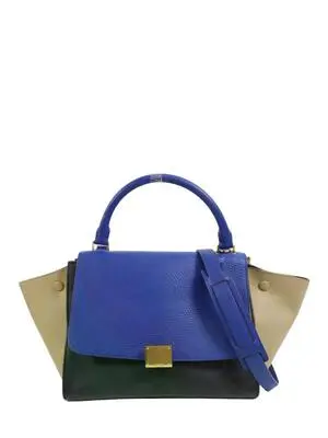Celine Trapeze Tricolour Shoulder Bag Black