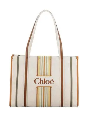 Chloé Woody Loop Canvas Tote - Multicolor