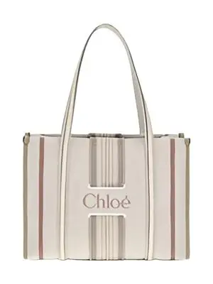 Chloé Woody Loop Canvas Tote - Multicolor