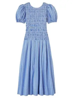 GANNI Organic Cotton Midi Dress - Multicolor