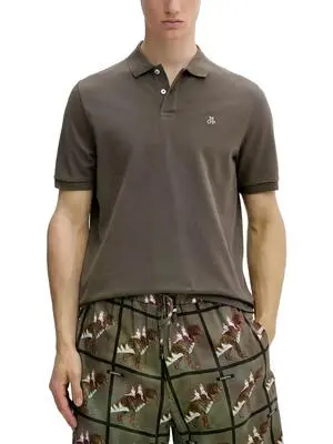 Marc O'polo Logo-embroidered Piqué Polo Shirt - Brown