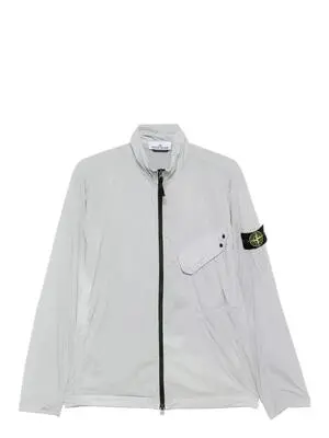 Stone Island Logo-patch Overshirt - Grey
