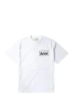 Aries Temple Logo-print T-shirt - White