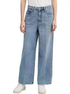MARC AUREL Pressed-crease Wide-leg Jeans - Blue