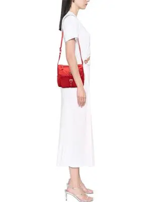 Prada 2013-2026 Tessuto Zip Buckle Messenger Bag Crossbody Bag - Red