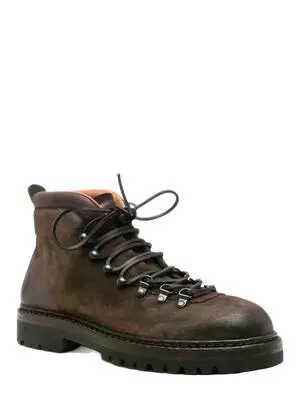 OFFICINE CREATIVE Lace-up Leather Hiking Boots