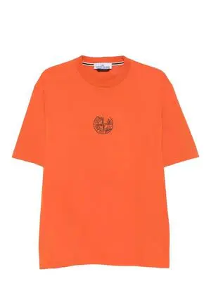 Stone Island Logo-print T-shirt - Orange