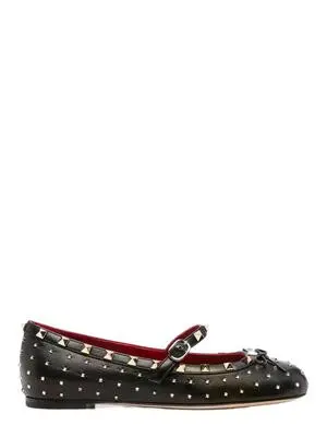 Valentino Garavani Mary-jane Rockstud Nappa Ballerinas 05mm - Black