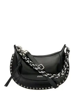 ISABEL MARANT ÉTOILE Oskan Moon Studded Leather Shoulder Bag