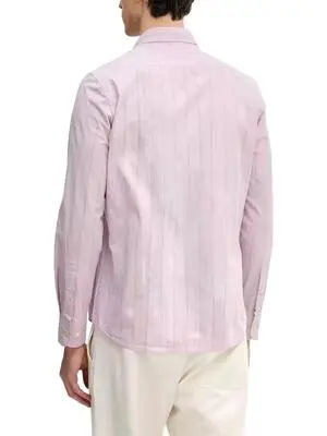 Marc O'polo Vertical-stripe Chest-pocket Shirt - Pink
