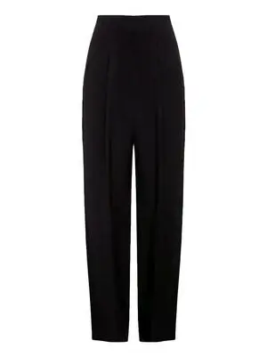 Veronica Beard Kenneth Pleated High-waisted Pants Black