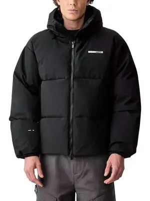 HELIOT EMIL Velum Hooded Puffer Jacket - Black