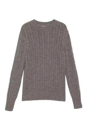 N.peal Adelyn Cable-knit Top Grey