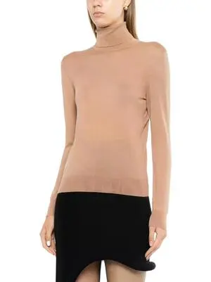N.peal Margot Roll-neck Top - Neutrals